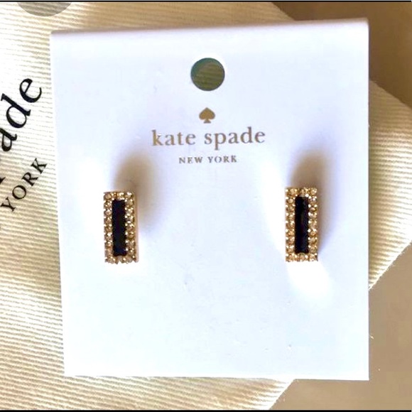kate spade | Jewelry | Kate Spade Earrings Raising The Bar Black Gold ...